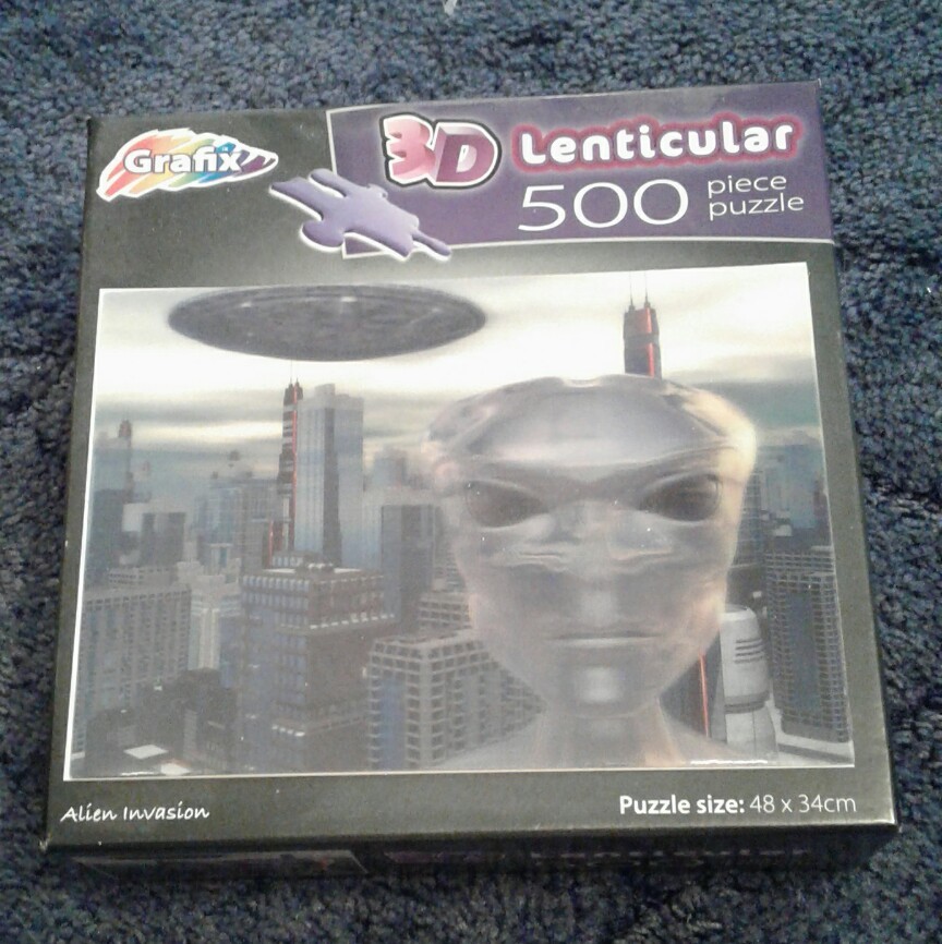 3D lenticular 500 piece jigsaw puzzle, alien invasion by grafix. | eBay UK