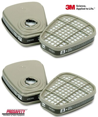 2 PR 3M 6001 21674 Organic Vapor Replacement Cartridge Filter ...