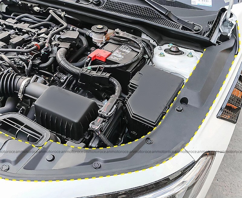 FOR 2022-2024 Honda Civic Engine Bay Side Panel Cover + Radiator ...