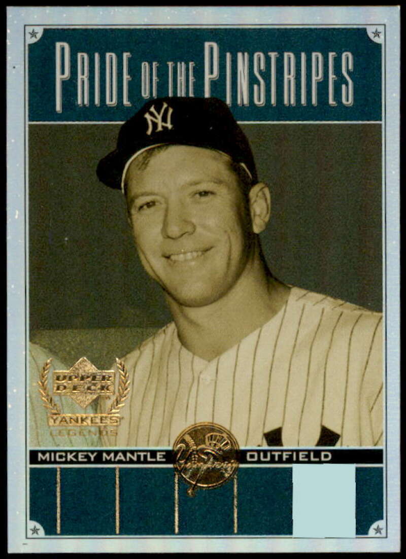Mickey Mantle Card 2000 Upper Deck Yankees Legends Pride of the Pinstripes #PP2 | eBay