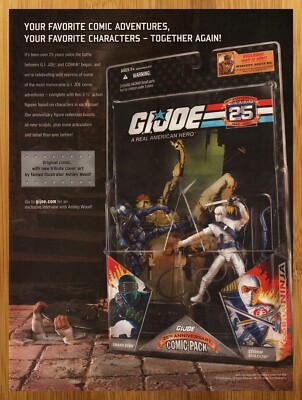 2008 GI Joe Comic Pack Action Figures Print Ad/Poster Snake Eyes Storm ...