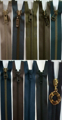 YKK or Dulon 24" Separating Zippers Vislon Made in USA Jackets, Coats ...