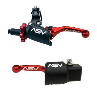 ASV F4 Front Brake Pro Clutch Perch Levers Shorty Red Pair Dust Kodiak ...