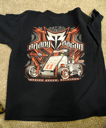 2012 Chilli Bowl Brady Bacon Racing T Shirt 11 Sprint Car Double Sided ...