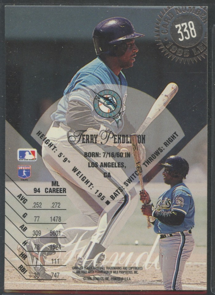 1995 Leaf #338 Terry Pendleton Florida Marlins | eBay