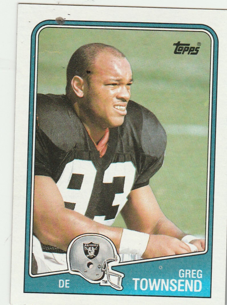 FREE SHIPPING-MINT-1988 Topps #338 Greg Townsend Raiders PLUS BONUS ...