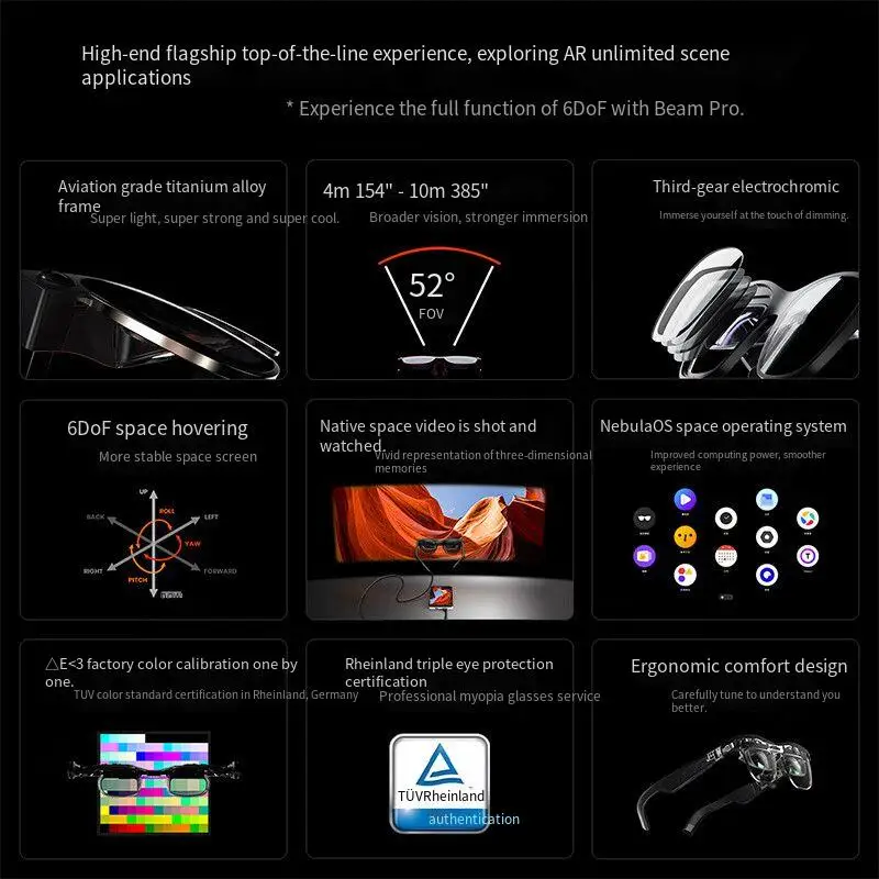 Xreal Air 2 Ultra AR Glasses 6DoF XR Smart Glasses 385" HD Giant Screen ...