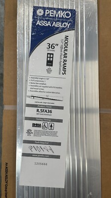 Pemko 36" modular ramp threshold 1/2" offset aluminum R.5FA36 | eBay
