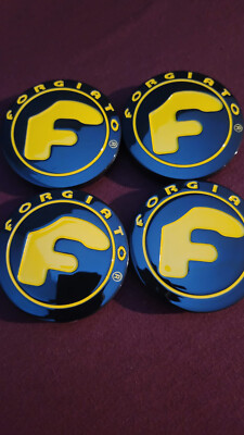Set Of 4 FLOATING Forgiato Wheels Brushed Finish F Logo Center Cap New ...