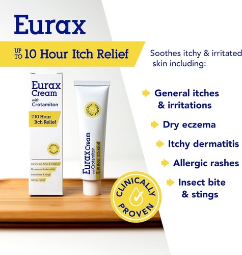 Eurax Itch Relief Cream 100g, Help Stop Itching Fast, Lasts Upto 10h ...