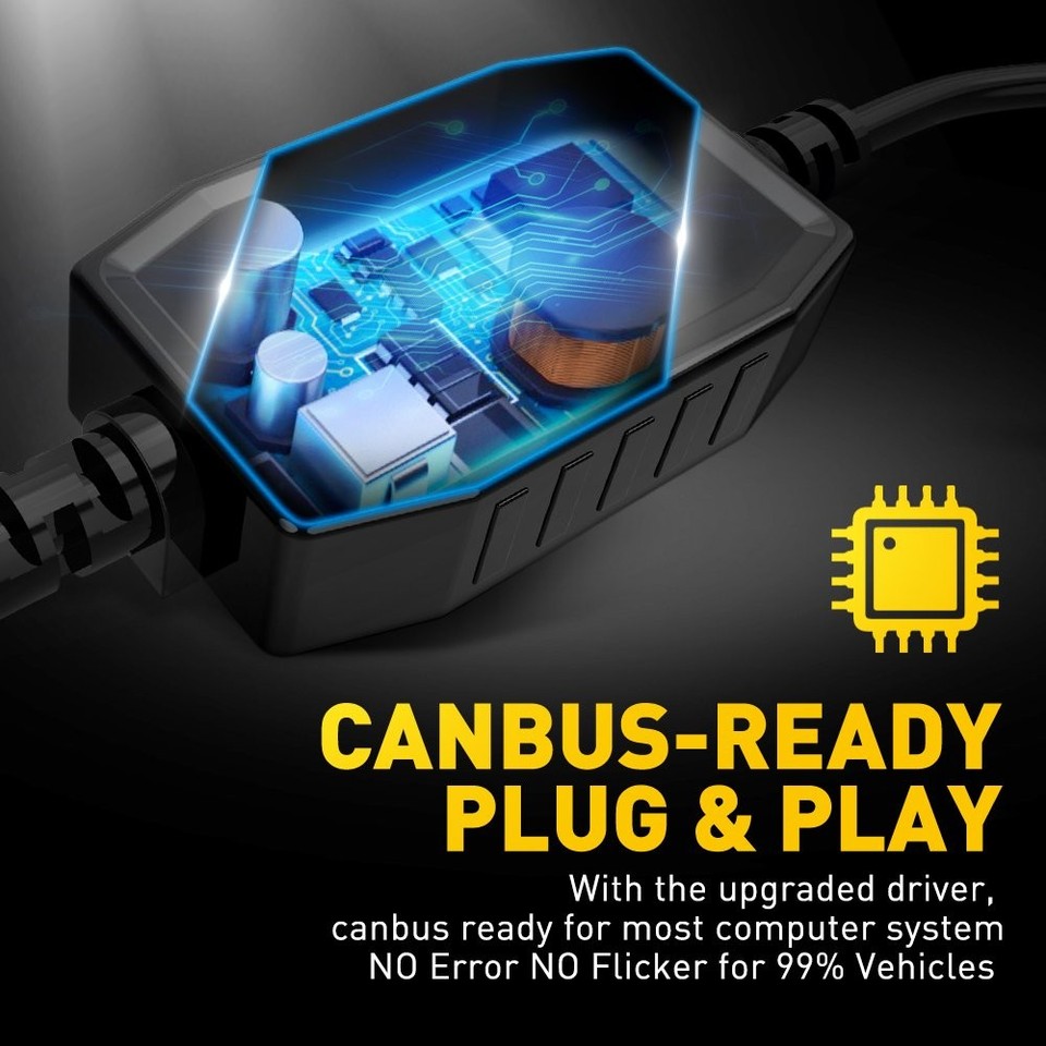 AUXITO H11 LED Headlight 6500K Low Beam Bulbs Conversion Kit Crystal ...