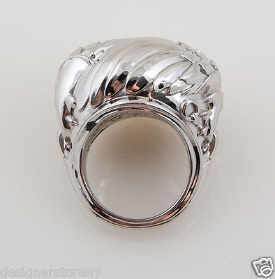 Angels & Emeralds Sterling Silver Double Angel wing coctail ring | eBay