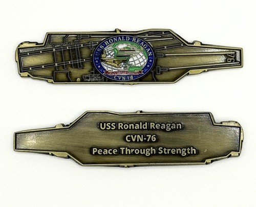 USS Ronald Reagan (CVN-76) Challenge Coin - US Navy Carrier Shape | eBay