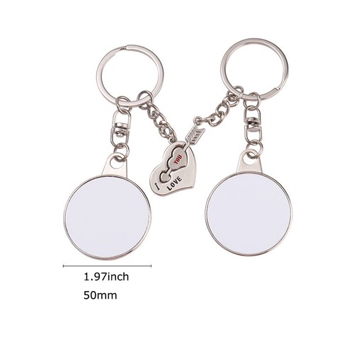 Sublimation Blank one Pair Couples keychain Gift Arrow Bow Love ...