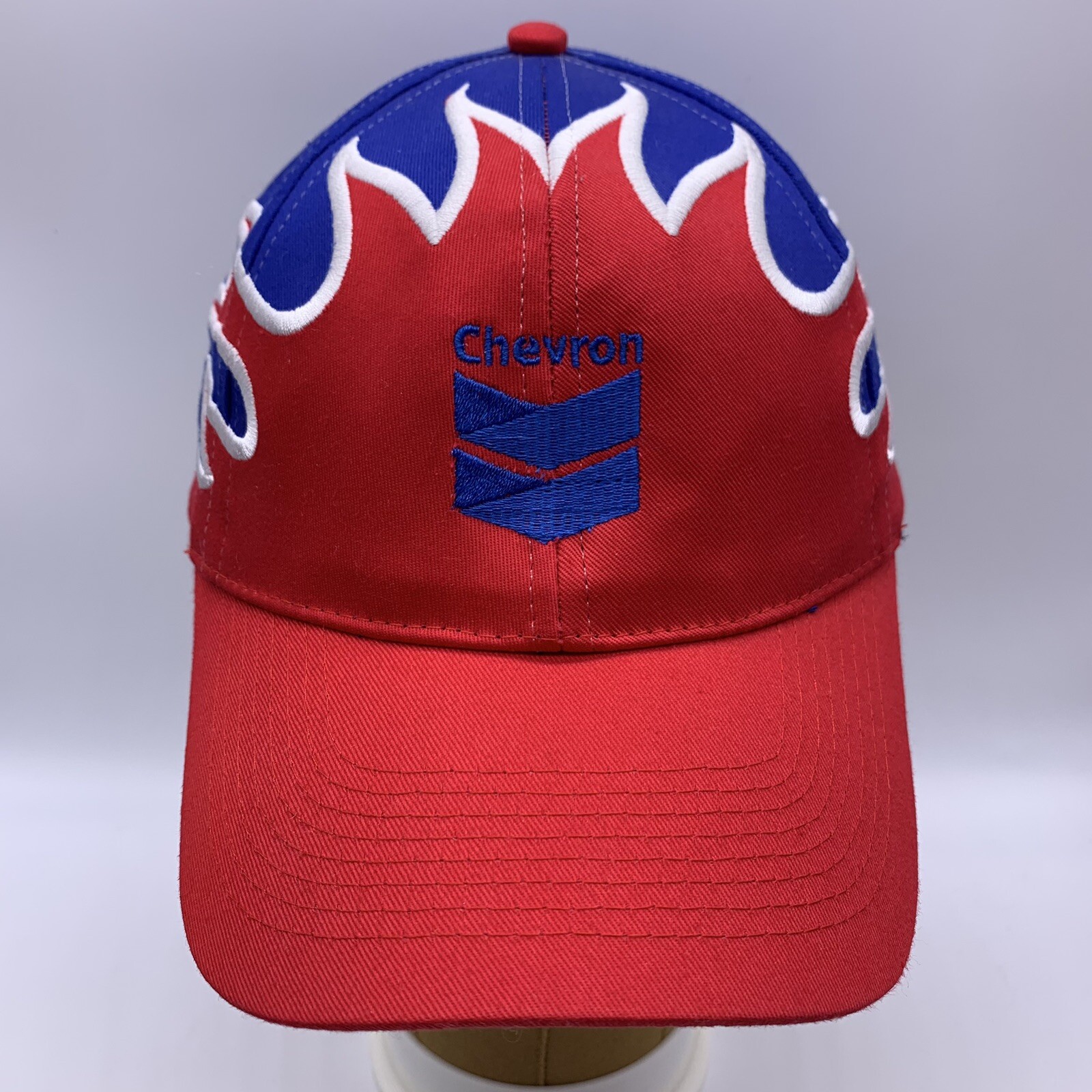 Chevron Blue & Red Flame Cap or Hat by Otto | eBay