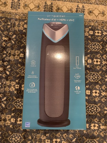 GermGuardian AC4825E 3-in-1 True HEPA Air Purifier UV Sanitizer 22 in ...