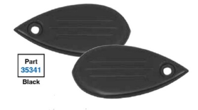 Black Springer Fork Rocker Covers 3 Line For Harley 45672-31 35341 | eBay