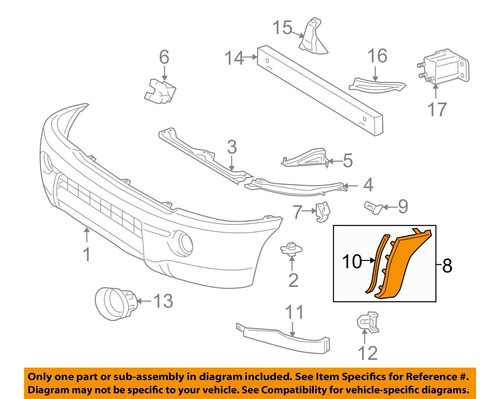 TOYOTA OEM 05-11 Tacoma Front Bumper Bumper Components-Cover Extn ...