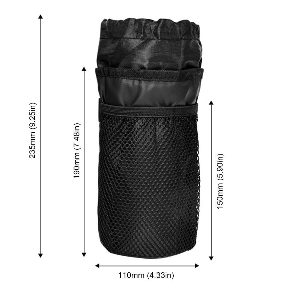 Drawstring Bike Bottle Holder with Mesh Pocket for Electric Scooter ...