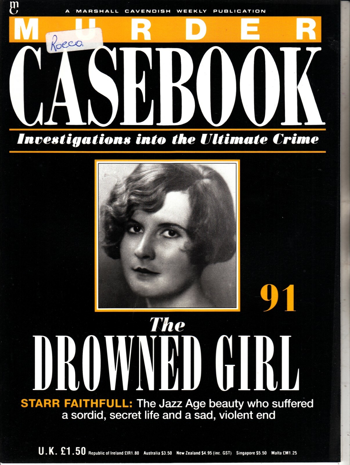 Rare-Murder Casebook 91-The Drowned Girl-Starr Faithfull-1990-[L460 ...