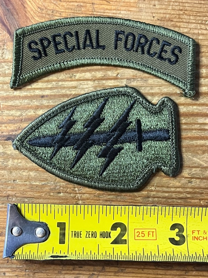 Army Special Forces Patch Set US Military Embroidered Tab Patches Green ...