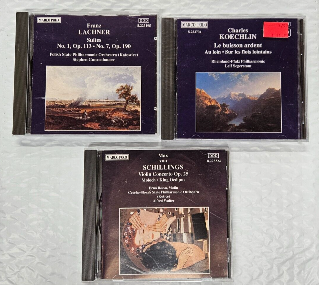 Lot of 3 Classical CDs on Marco Polo Label - Lachner, Koechlin, von Schillings | eBay