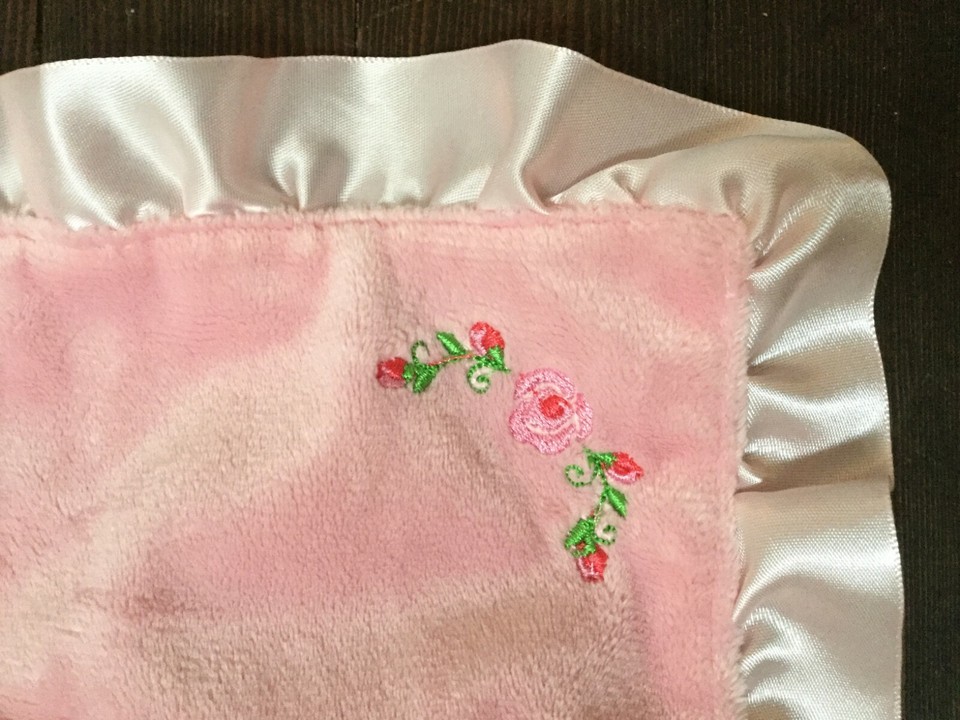 Stepping Stones Baby Lovey Pink Plush Teddy Bear Satin Ruffle Trim ...