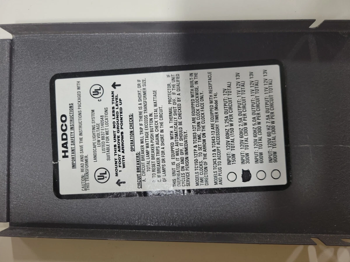 Hadco Landscape Lighting Transformer | Shelly Lighting