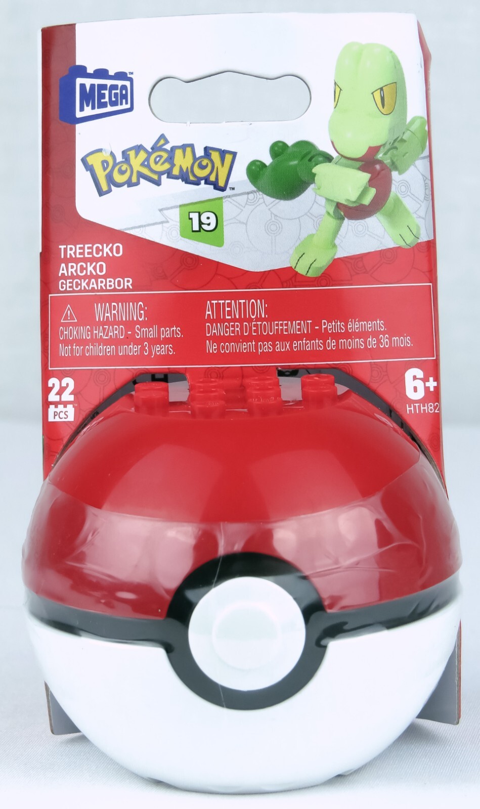 Mega Construx Pokemon Treecko Poke Ball Series 19 Builder Set 22 Pcs ...