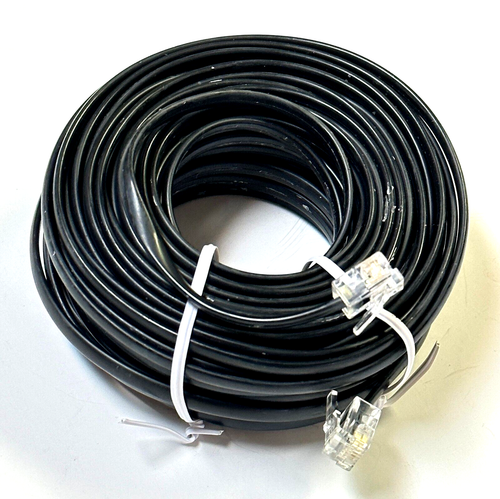 38' ft Telephone Extension Cord White Phone Cable Wire Line W ...