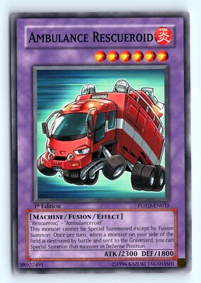 Yu-Gi-Uh Ambulance Rescueroid #POTD-EN035 Power of the Duelist tcg LP ...