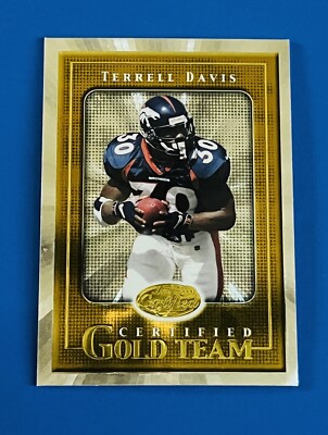 2000 Donruss Terrell Davis Broncos Leaf Certified Gold Team Insert Card ...