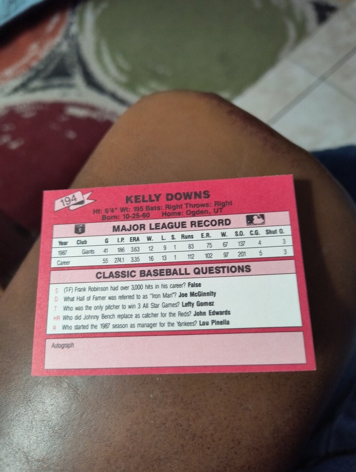 KELLY DOWNS 1988 CLASSIC RED #194 FREE SHIPPING | eBay