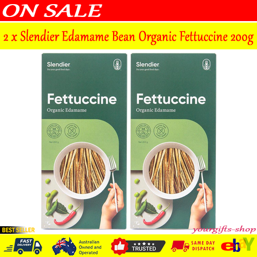 2 x Slendier Edamame Bean Organic Fettuccine 200g On-Sale ⭐⭐⭐⭐⭐ #1 | eBay
