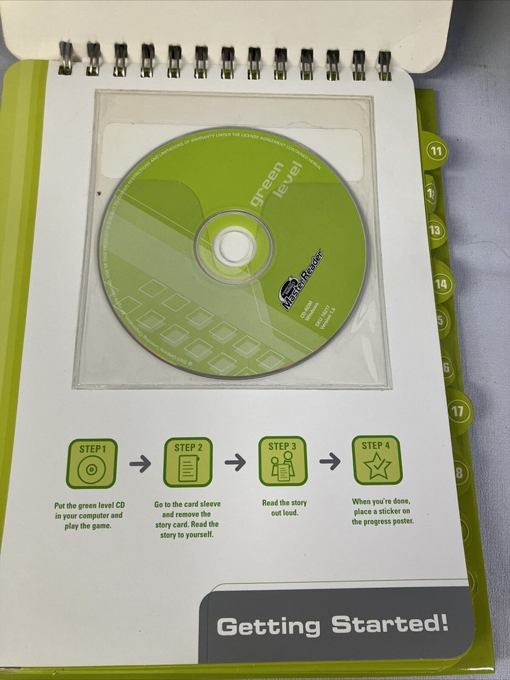 Hooked On Phonics Master Reader Green Level Easel Book CD Spiral Bound ...