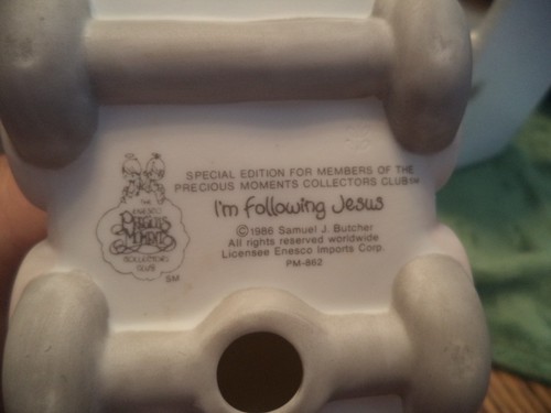 I'm Following Jesus Precious Moments Figurine PM862 Members Only 1986 W ...