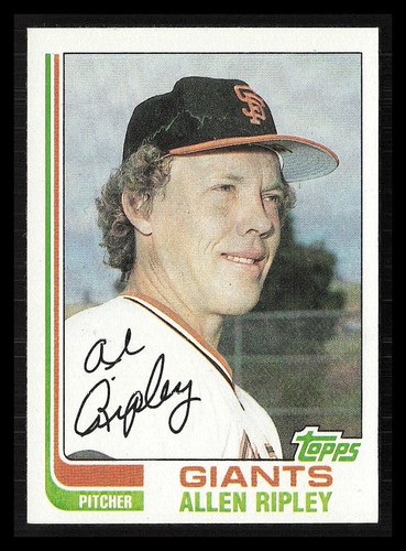 Allen Ripley 1982 Topps #529 San Francisco Giants | eBay