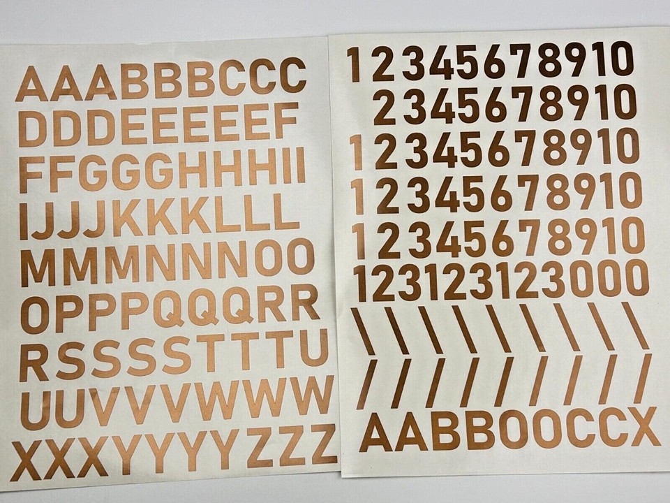 3X Alphabet & 0-10 Vinyl Decal Numbers - Mailbox, Wall, Address, Locker ...