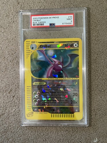 RARE Crobat 10/12 Skyridge Crystal Pokemon Box Topper PSA 9 MINT | eBay