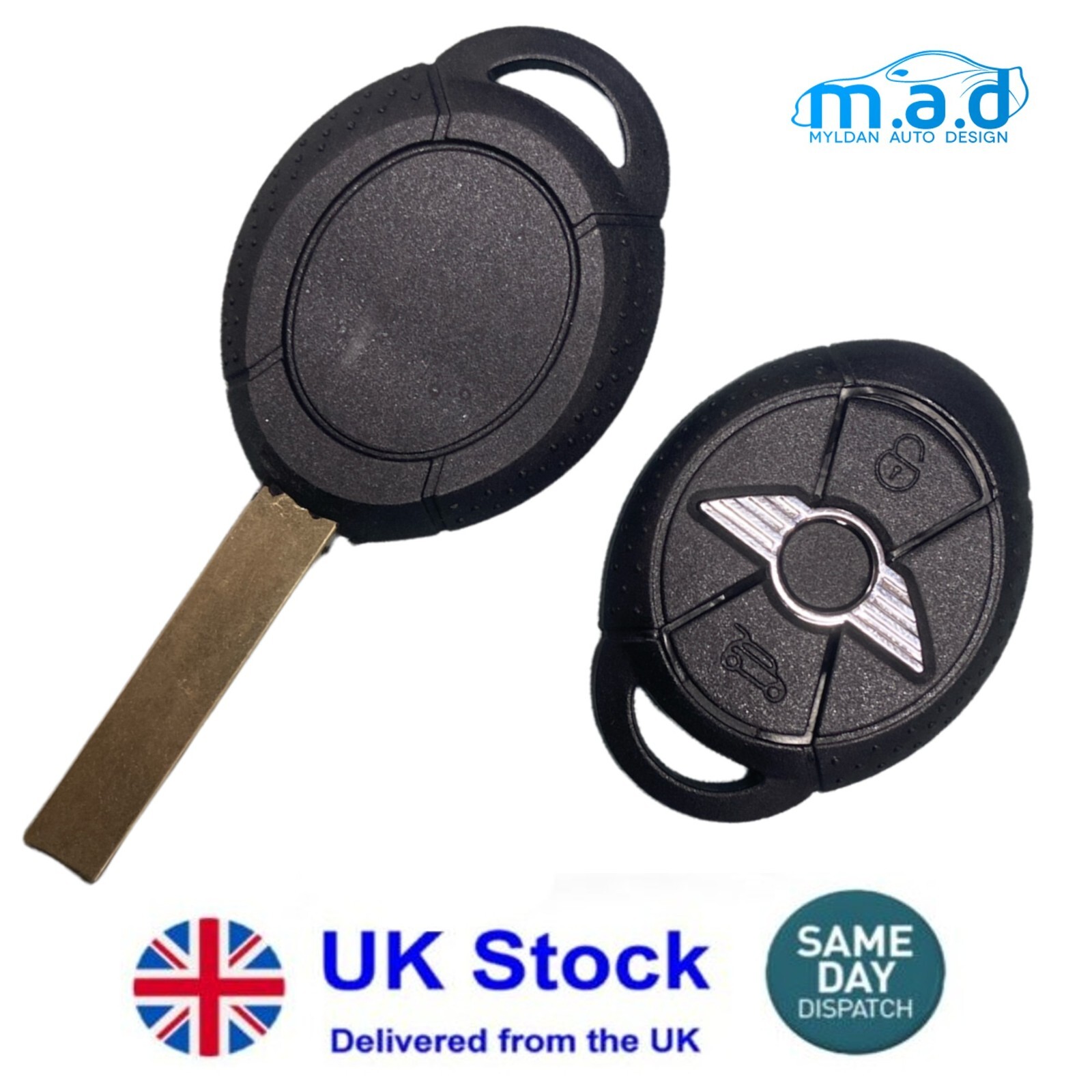 Replacement Remote Key Shell fit for MINI Cooper Remote Key Case Fob 2 ...