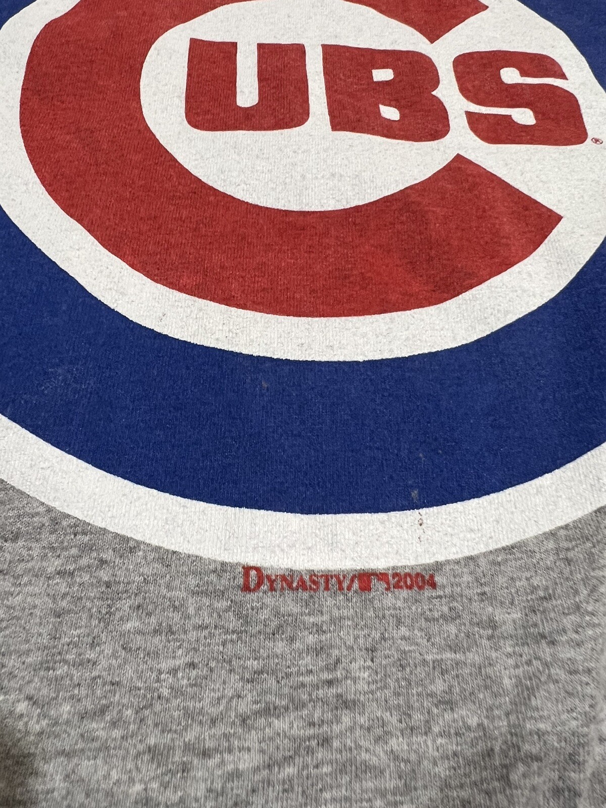 2004 Dynasty Chicago Cubs Gray Logo Graphic Sleeveles… - Gem