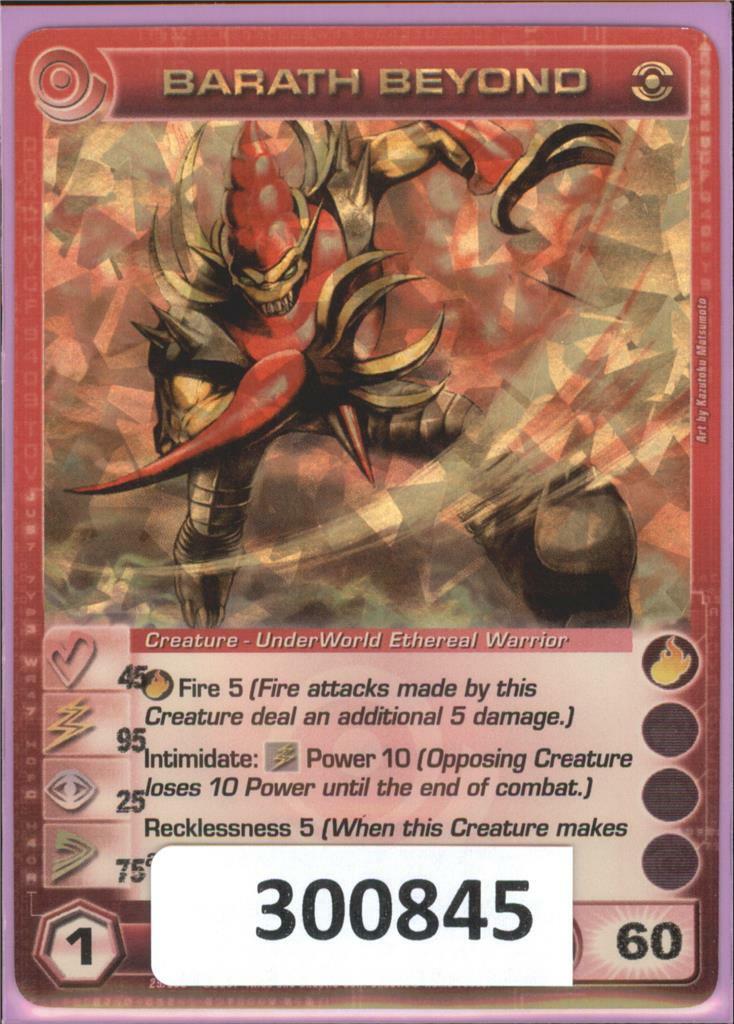 (300845) BARATH BEYOND 45/95/25/75/60 (3 Max Stats) SR HOLOFOIL Chaotic ...