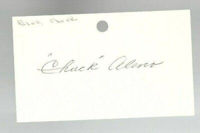 Chuck Aleno 3x5 signed auto autographed note card Reds | eBay