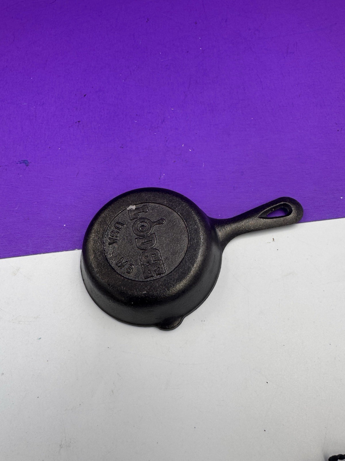 Lodge 3.5" Mini Black Cast Iron Country Skillet Frying Pan USA MS 3-1/2 ...