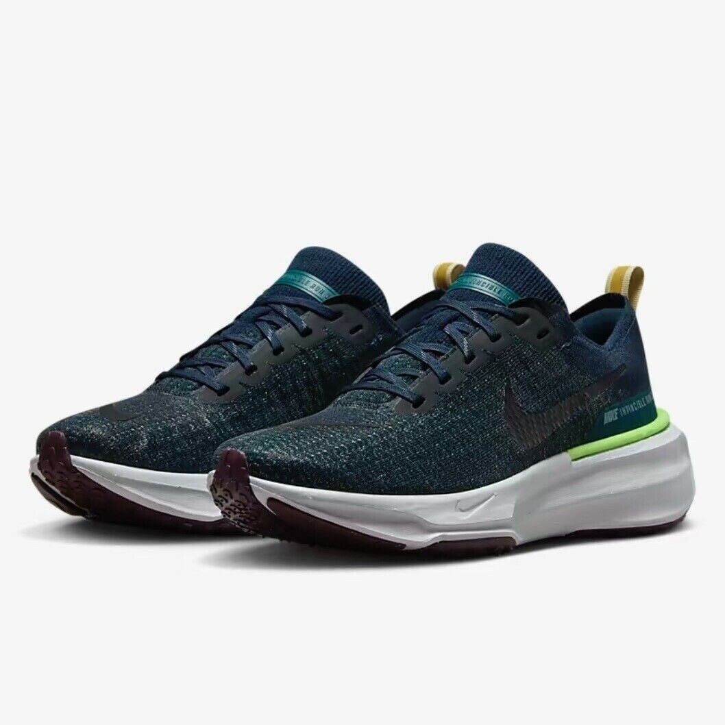 New Mens Nike ZoomX Invincible Run Flyknit 3 Navy Green DR2615-402 Sz ...