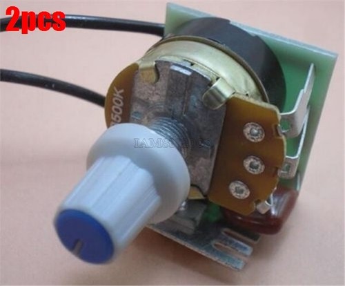 2Pcs 220V 500W BT136 Light Voltage Temperature Speed Adjust Switch py ...