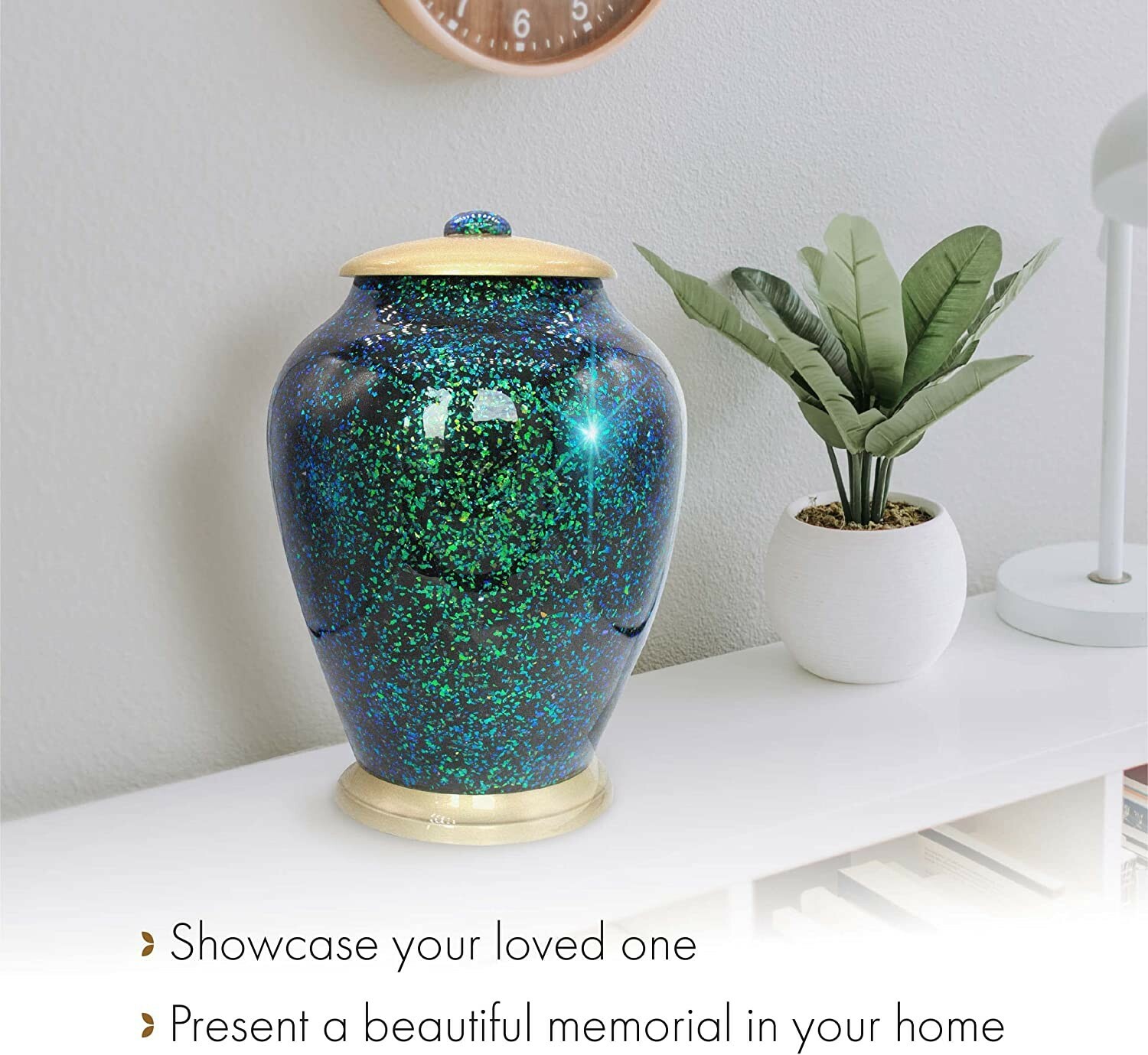 Sparkling Green Urns for Human Ashes Large Cremation Urn Cremation Urns ...