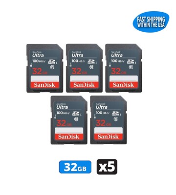 32GB Sandisk Ultra SD Memory cards for Camera/ Trail Camera / Computers ...
