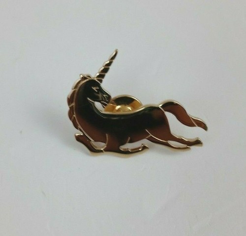 Vintage Gold Enamel Unicorn Laying Down Lapel Pin | eBay