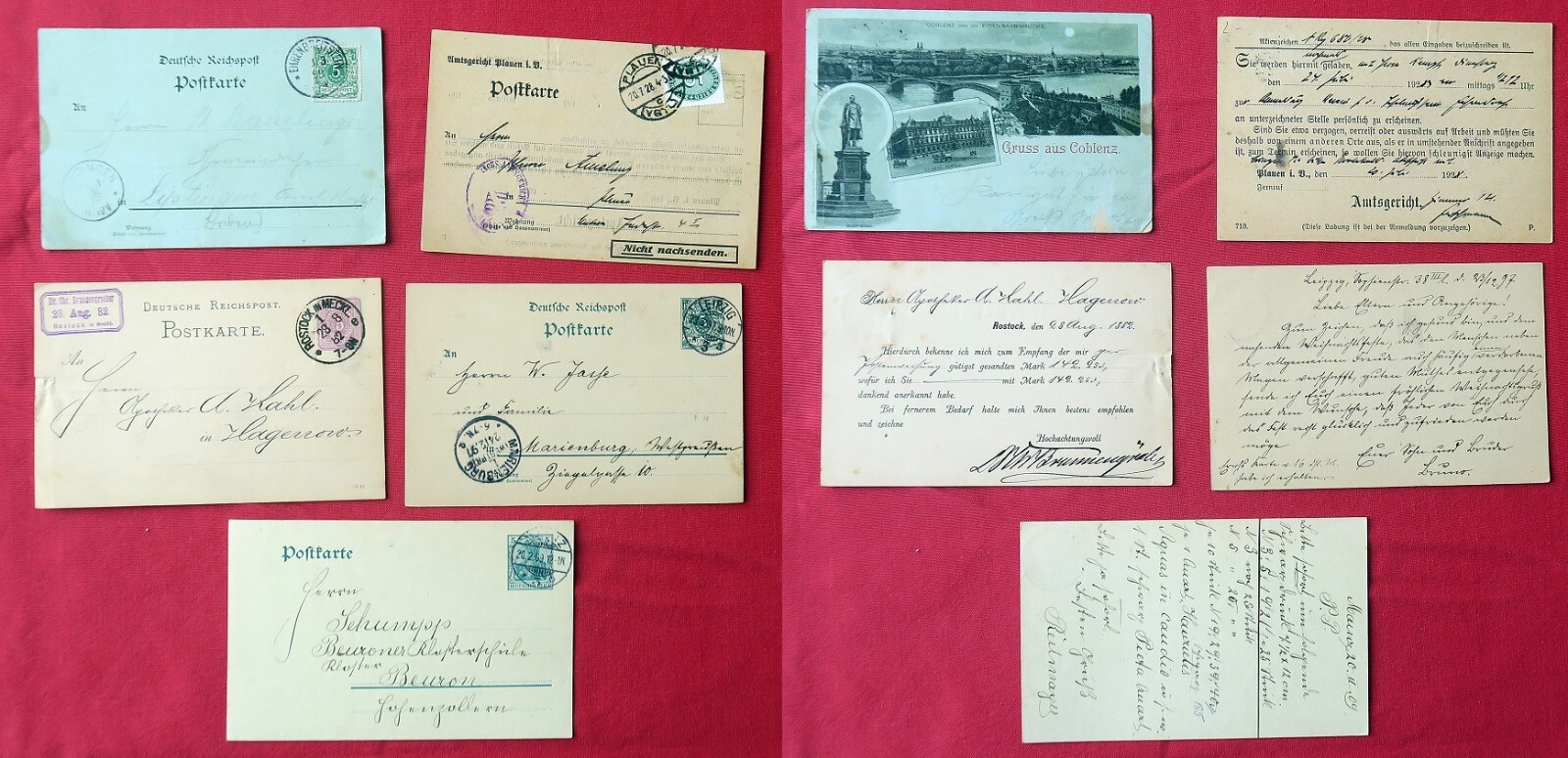 Deutsches Reich: 5 GS-Karten/Postkarten gekl. M 1882-1928; siehe Scan | eBay